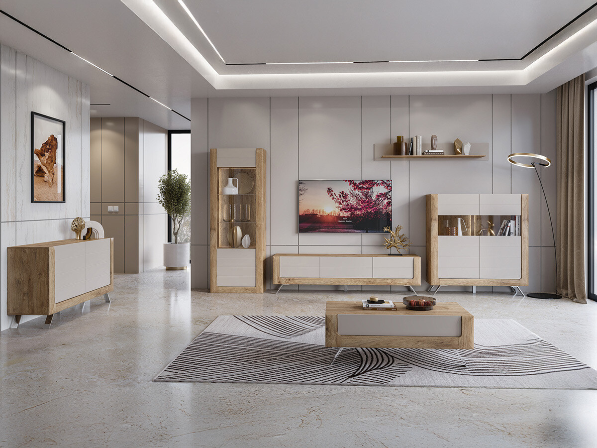 Conjunto para sala de estar Austin BB109 - Mobiliário para sala de ...